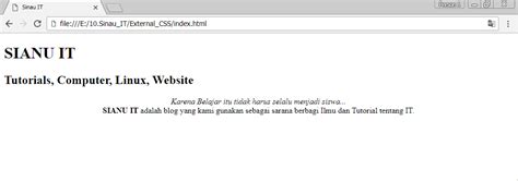 Cara Menambahkan Css Pada Html