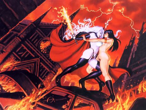 Rule 34 Catfight Chaos Comics Crossover Lady Death Tagme Vampirella
