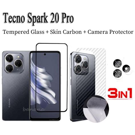 สำหรบ Tecno Spark 20โปรจอปกปองกระจกเทมเปอร Spark20 20C 3 In1ปองกนหนาจอแกวเลนสกลองถาย