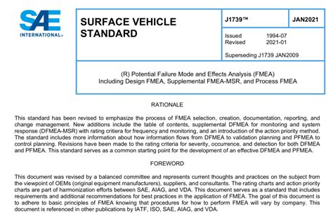 【技术分享】2021 Sae Fmea 标准版 1 知乎