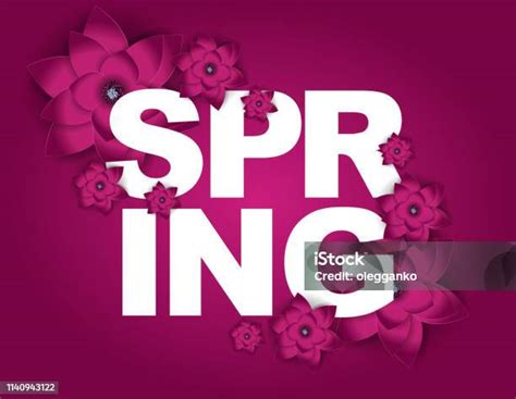 화려한 꽃 요소와 안녕하세요 봄 배너 인사말 디자인 배경 벡터 일러스트 개념에 대한 스톡 벡터 아트 및 기타 이미지 개념