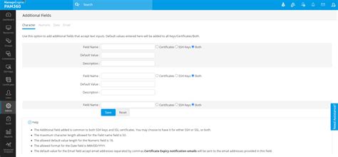 Additional Fields For Ssh And Ssl
