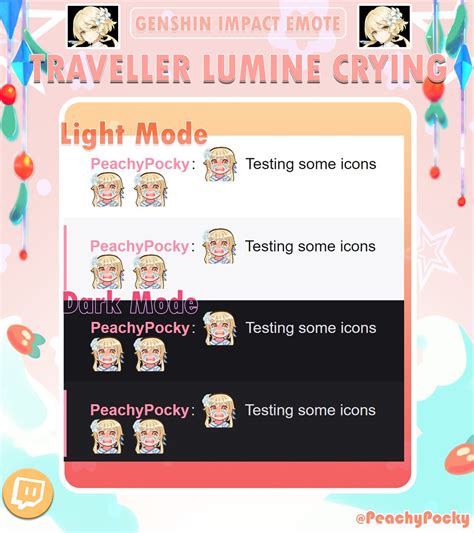 Genshin Impact Twitch Emote Streamer X Genshin Twitch Meme Emotes Lumine Traveller Cry Crying
