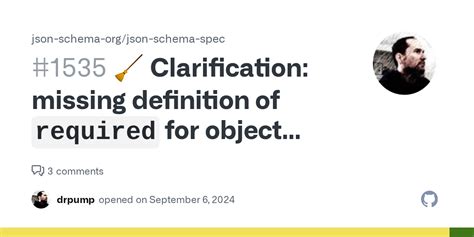 🧹 Clarification Missing Definition Of `required` For Object Schema