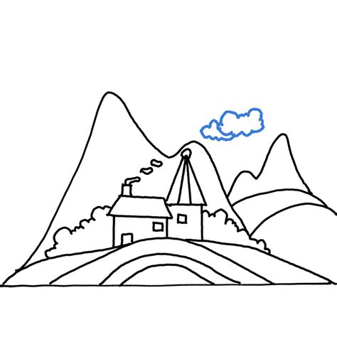 Simple Line Drawings Landscapes Line Landscape Emhs Art