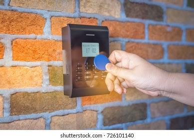 Woman Using Key Card Access Control Stock Photo Shutterstock