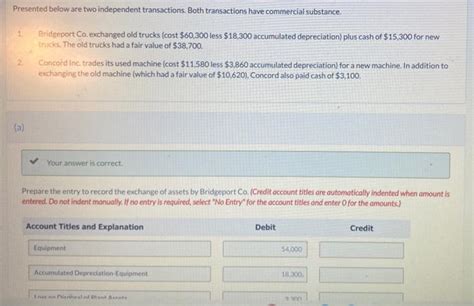 Solved Presented Below Are Two Independent Transactions
