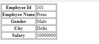 JavaScript Create An Object By Passing Values In The Function And Display In The Table