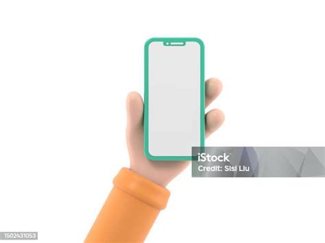 만화 제스처 아이콘 모형3d 손 터치 스마트폰 만화 아이콘 또는 휴대 전화 사용의 모형 흰색 배경에 3d 렌더링 3차원 형태에 대한 스톡 사진 및 기타 이미지 Istock