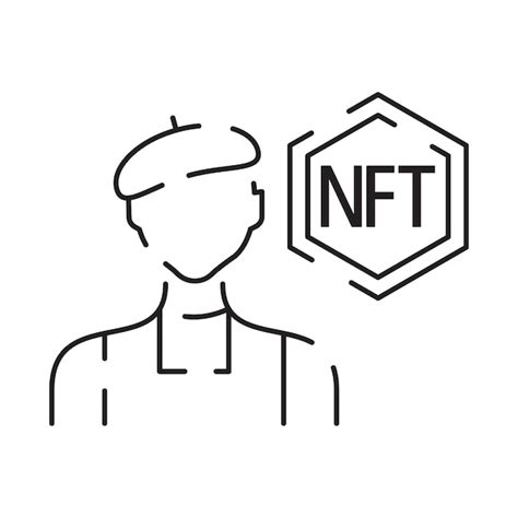 Premium Vector Icon Line Nft Vector Digital Token