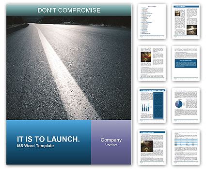 Perfect Road Word Template Design ID 0000020844 SmileTemplates Com