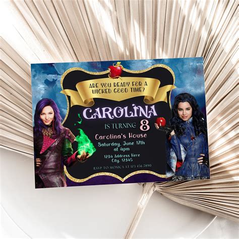 Disney Descendants Party Invitations Template