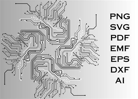 Circuit Svg Circuit Png Circuit Dxf Circuit Eps Circuit Board Dxf Emf Ai Digital Product