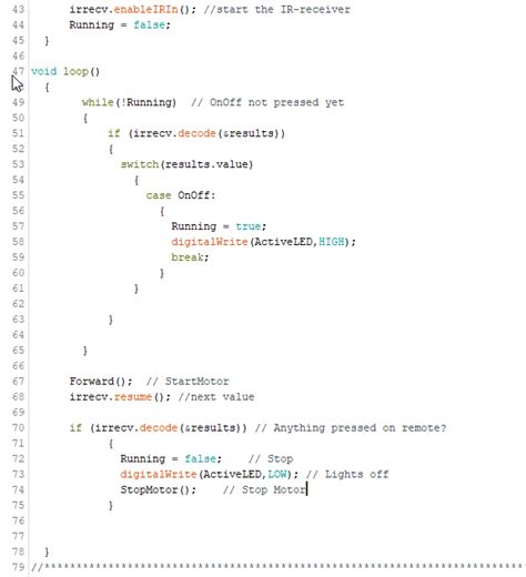 Irremote To Control Dc Motor Only Works Once Programming Arduino Forum