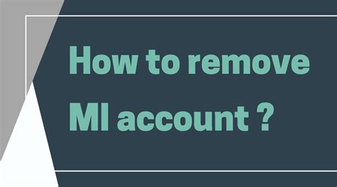 How To Remove Mi Account Delete Mi Account Permanently CKAB