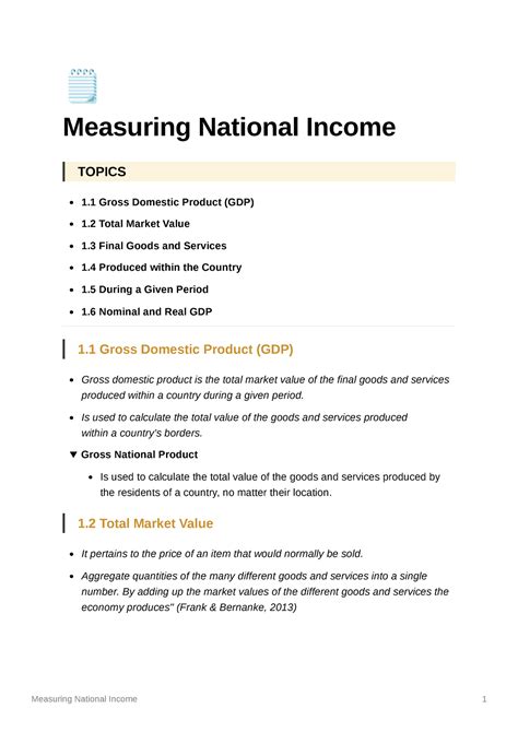 Measuring National Income Economics San Carlos Studocu