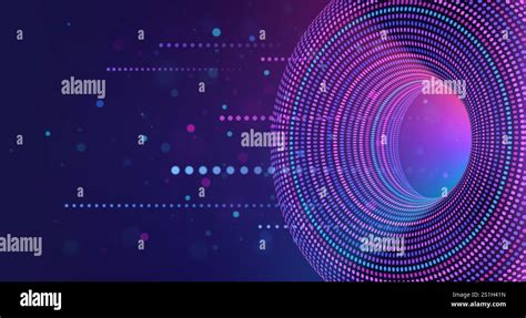 High Speed Flow And Transmission Of Big Data Internet Network Digital Circular Futuristic