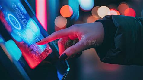 Biometric Security System Scanning Fingerprints For Access Control