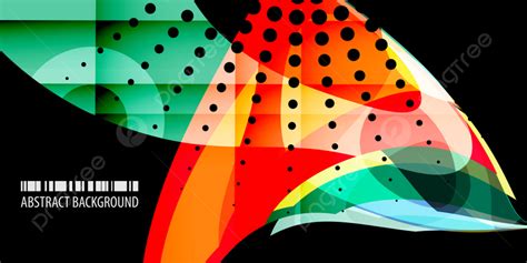 Abstract Colorful Background Graphics Template With Blended Multiple Geometric Objects With