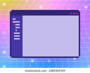 Pixel Art Window Interface Template Hologram Stock Vector Royalty Free 2389369109 Shutterstock
