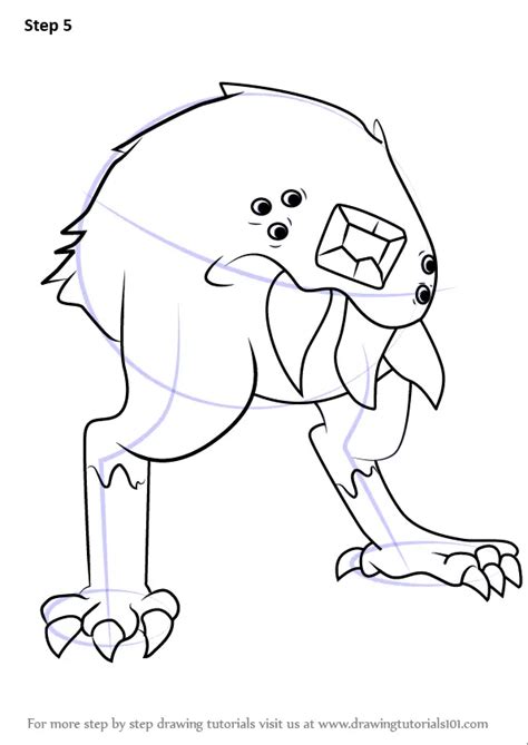 How To Draw Tongue Monster From Steven Universe Steven Universe Step By Step