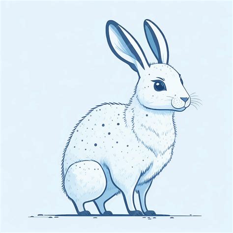 Premium Vector Vector Illustration Of Cute Cartoon Arctic Hare