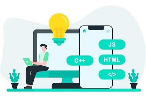 Premium Vector Freelancer Web Developer Working On Desk At Home On