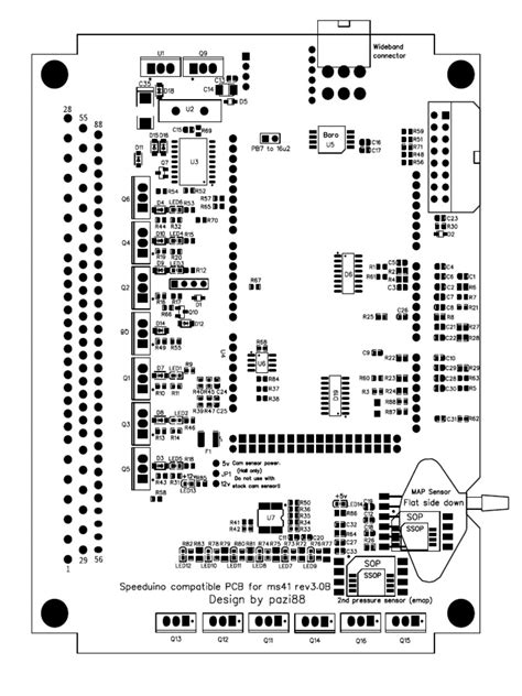 Component Layout Speeduino Compatible Pcb For M52 Rev30b Pdf