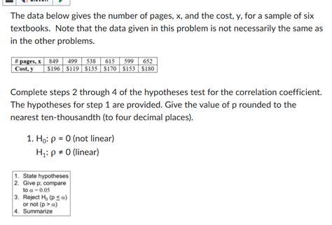 Solved The Data Below Gives The Number Of Pages X And The Chegg Com
