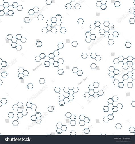 Hexagonal Molecular Structure Seamless Pattern Chemical Stock Vector Royalty Free 2147886007