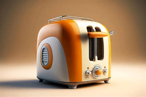 Premium Photo Small Toaster With Curved Shape Stands On Table