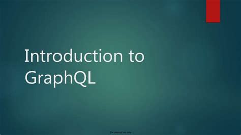 Introduction To Graph Ql Pptx