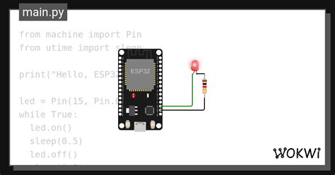 MicroPython Blink ESP32 Copy Wokwi ESP32 STM32 Arduino Simulator