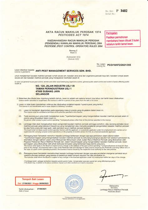 Pest Control Certificate Malaysia At Ina Peterson Blog