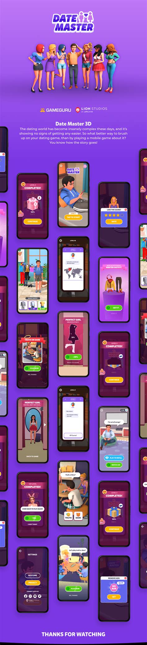 Game UX UI Design Date Master D On Behance