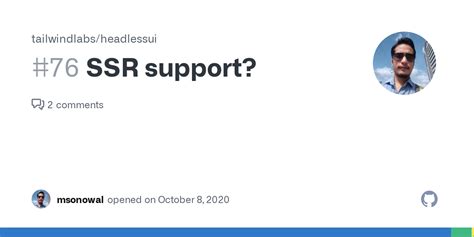 SSR Support Issue 76 Tailwindlabs Headlessui GitHub