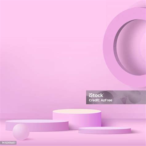3d 핑크 컬러 연단과 최소한의 핑크 컬러 벽 장면 3d 연단 최소한의 추상적 인 배경 벡터 0명에 대한 스톡 벡터 아트 및 기타 이미지 Istock