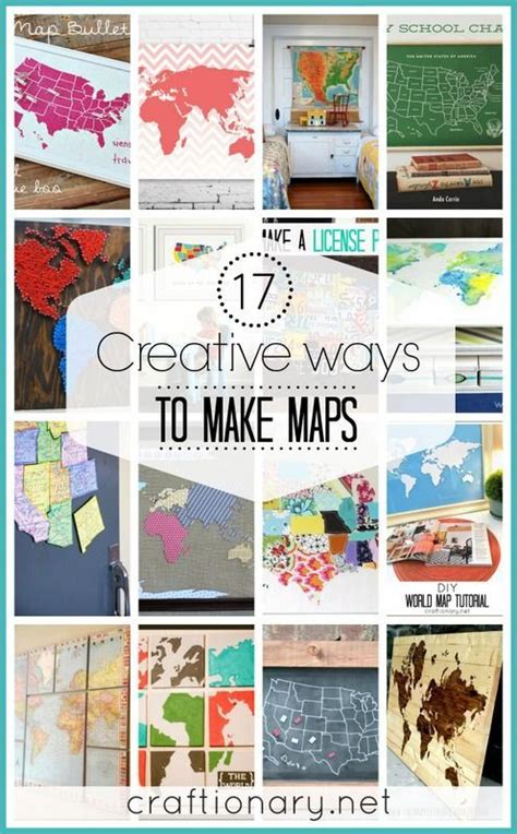 Creative DIY Map Tutorials Craftionary