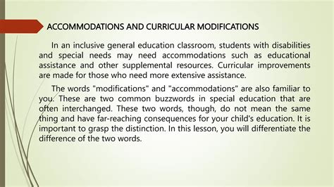 Unit Iv Lesson 3 Instructional Accommodation And Modificationpptx