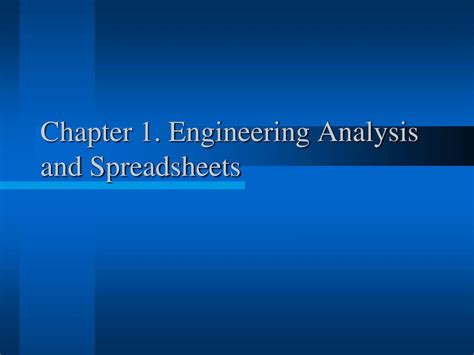 PPT Spreadsheet Tools For Engineers Using Excel PowerPoint