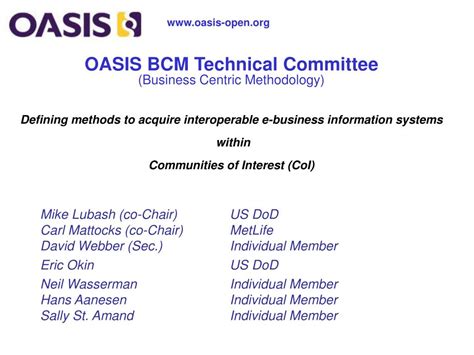 PPT Oasis Open PowerPoint Presentation Free Download ID