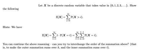 Solved Let X Be A Discrete Random Variable That Takes Value Chegg