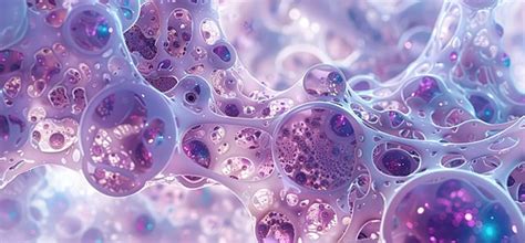 Abstract Representation Of Cellular Structures With A Focus On Organic Textures And Colors