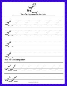 How To Write A Cursive Capital L