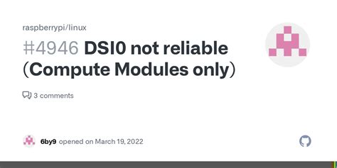 Dsi0 Not Reliable Compute Modules Only · Issue 4946 · Raspberrypi