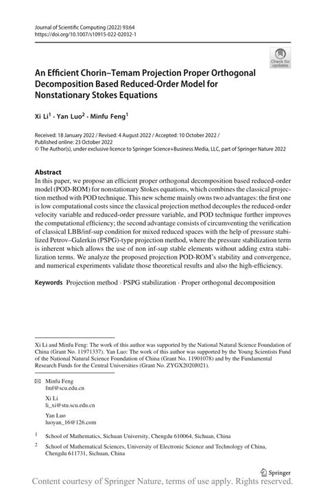 An Efficient Chorintemam Projection Proper Orthogonal Decomposition Based Reduced Order Model