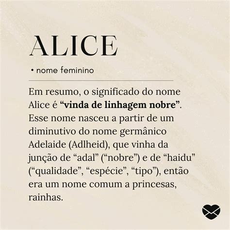 Significado De Nomes Alice Revoeduca