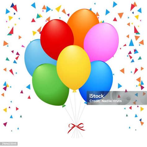 풍선은 고립 된 흰색 배경을 설정합니다 선물로 공 벡터 일러스트 레이 션 3차원 형태에 대한 스톡 벡터 아트 및 기타 이미지 3차원 형태 개체 그룹 고무 Istock