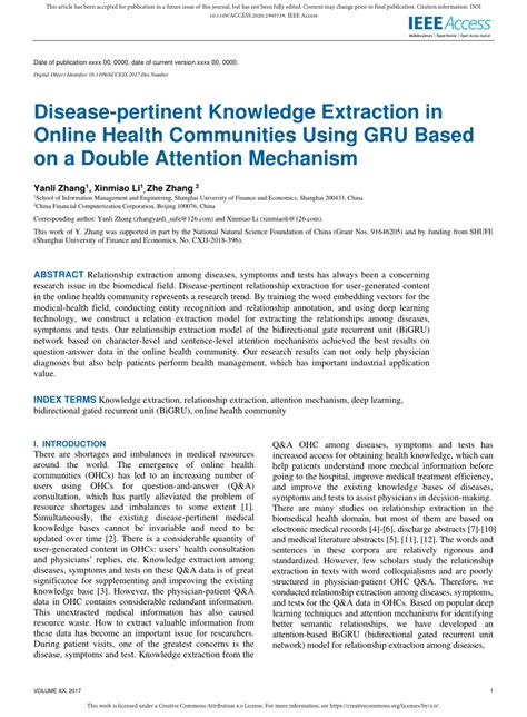 Pdf Disease Pertinent Knowledge Extraction In Online Health