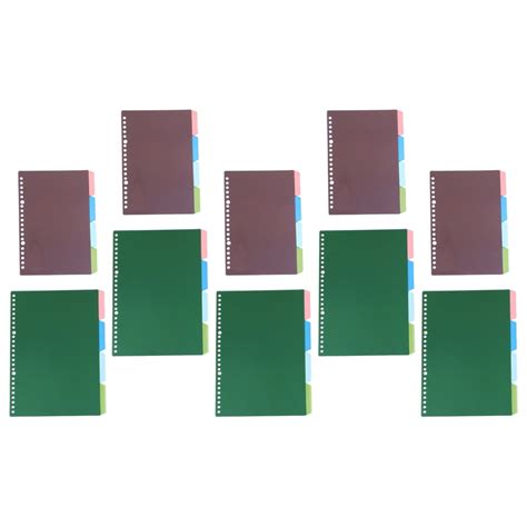Mlins 10 Sets Filing Cabinet Folders Page Dividers Index Separator